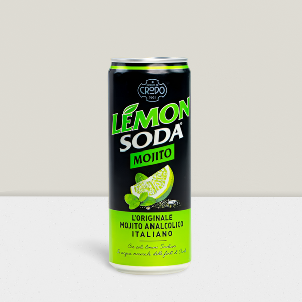 Lemon Soda Mojito 330ml | Italian Non-Alcoholic Lime & Mint Soft Drink ...